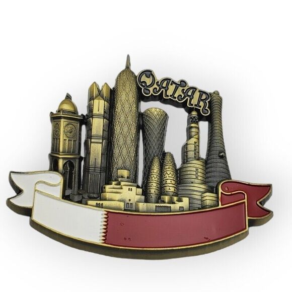 Kitchen | Qatar Skyline Souvenir Fridge Refrigerator Magnet Tourist ...
